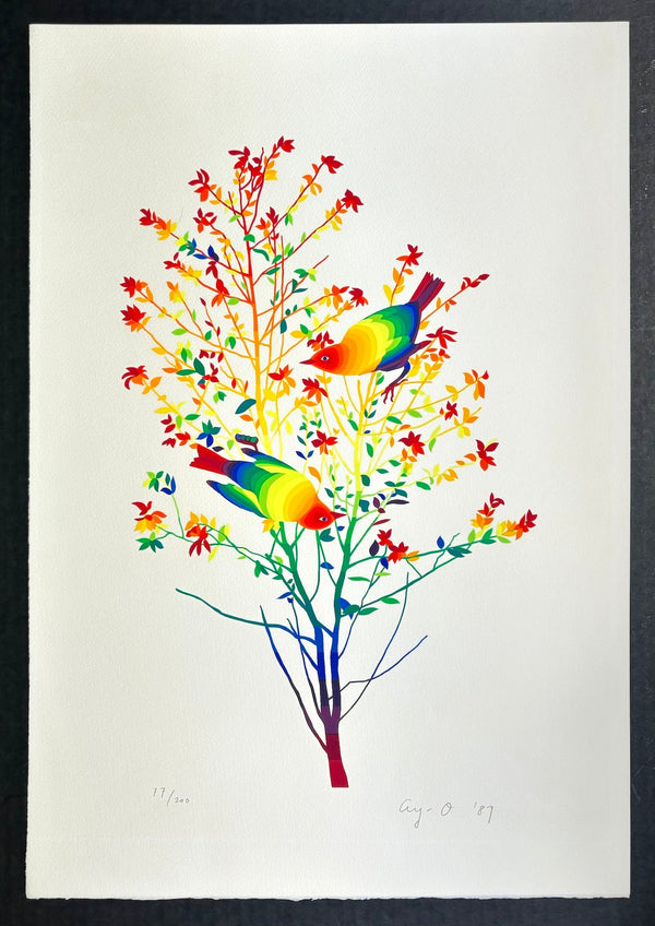 - Two Birds on the Tree - Ay-O - SAKURA FINE ART